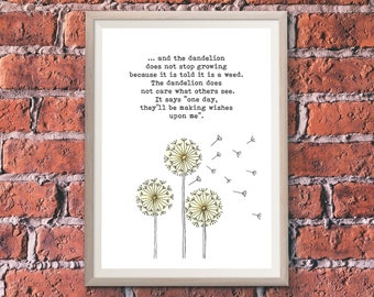 Dandelion quotes | Etsy