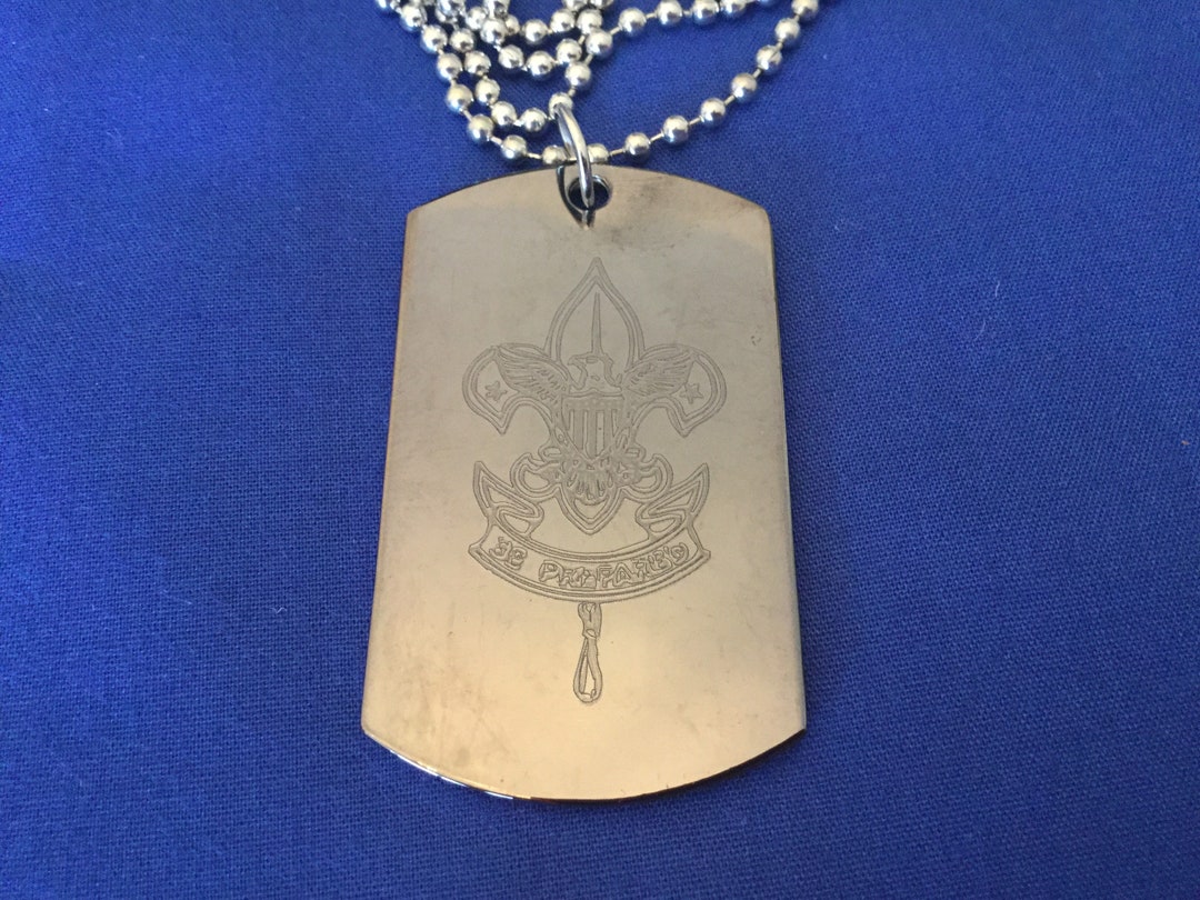 Boy Scout Dog Tag With Scout First Class Logo Be Prepared - Etsy