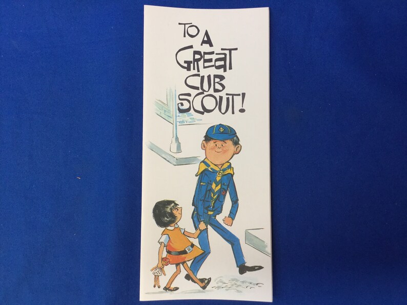 Vintage 1968 Cub Scout Birthday Card With Envelope - Etsy
