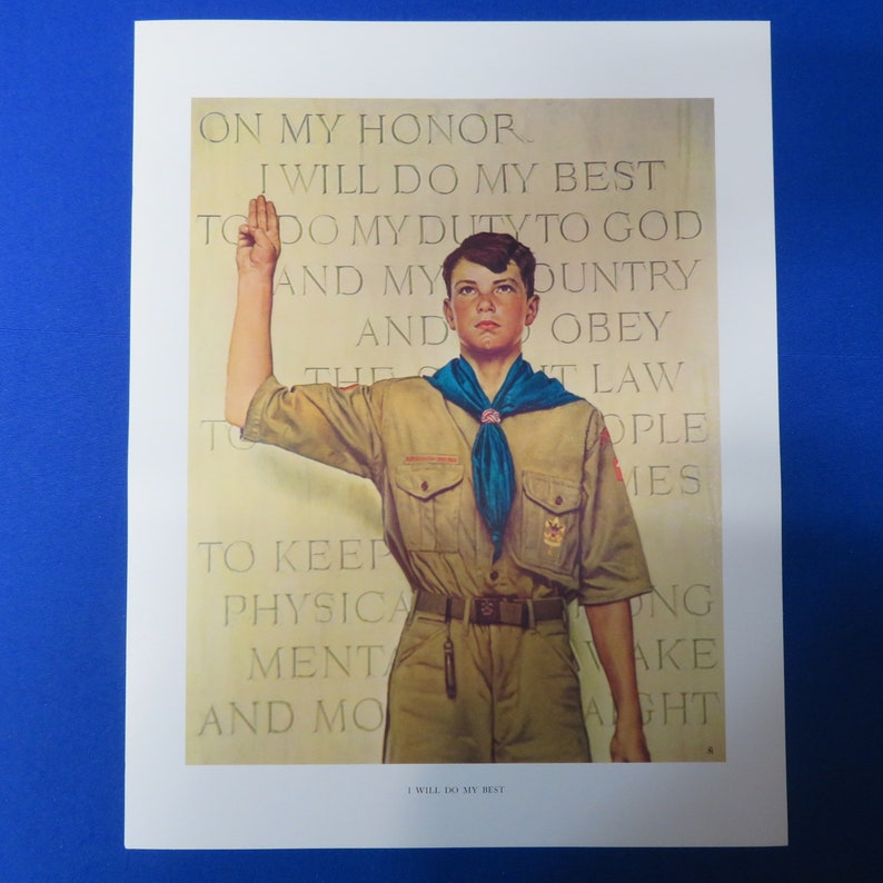 Norman Rockwell Boy Scout Print I Will Do My Best 11"x14" - Etsy