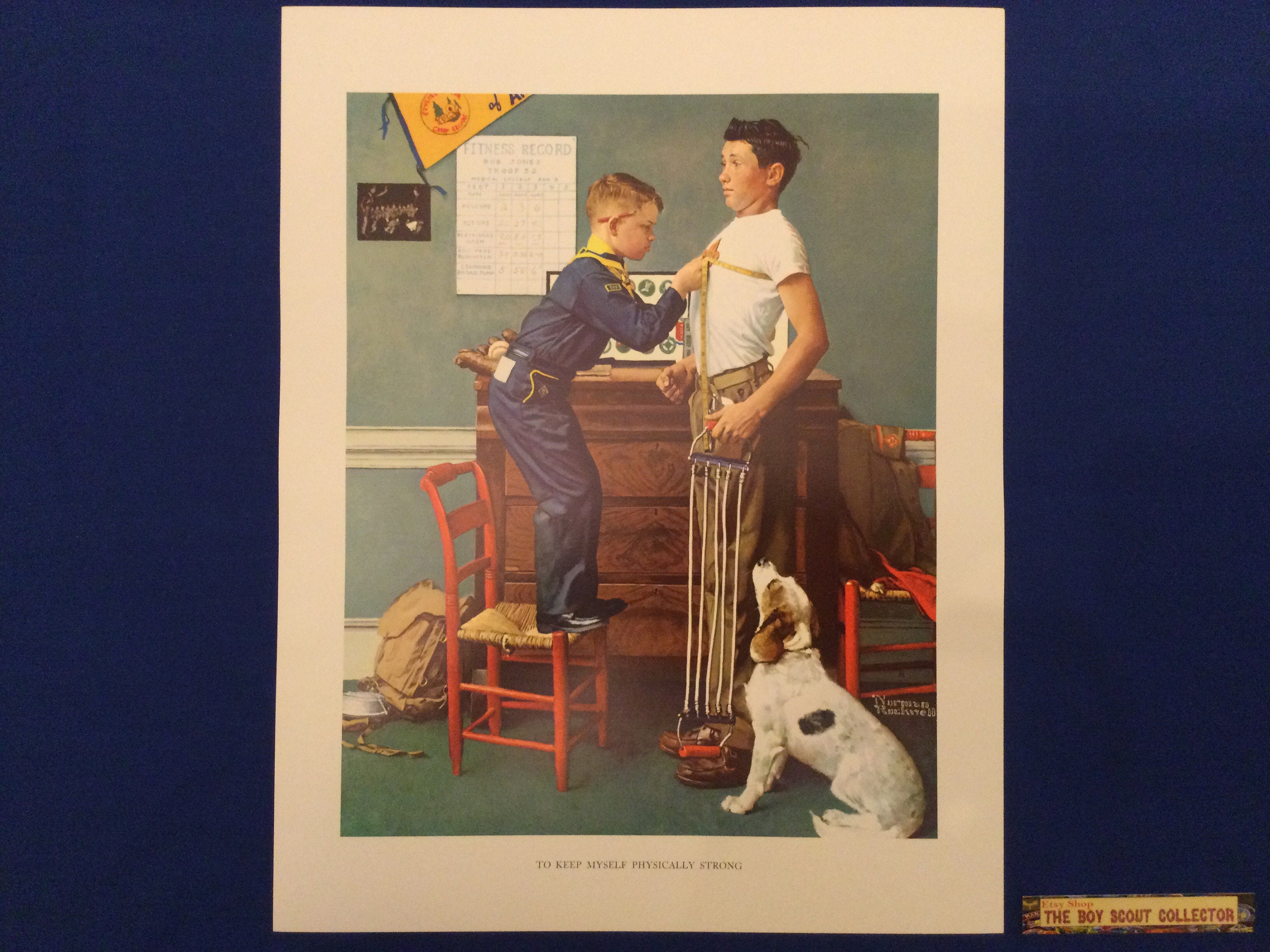 Norman Rockwell Boy Scout Print to Keep Myself Physically Strong 11x14 ...