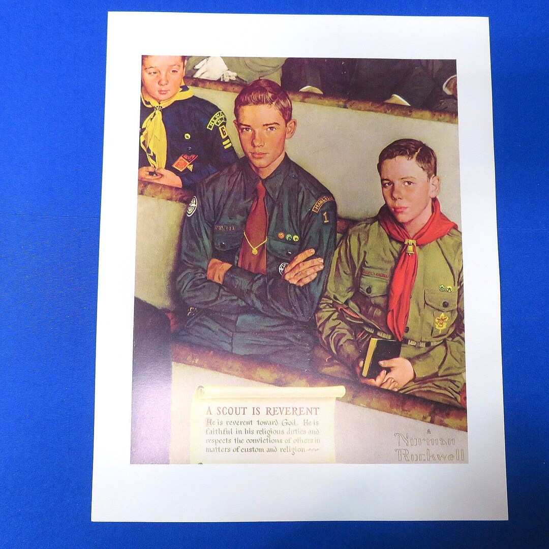 Norman Rockwell Boy Scout Print: A Scout is Reverent (11"x14") - Etsy