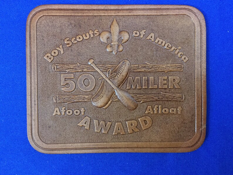 Boy Scout Leather Patch 50 Miler Afoot Afloat Award - Etsy