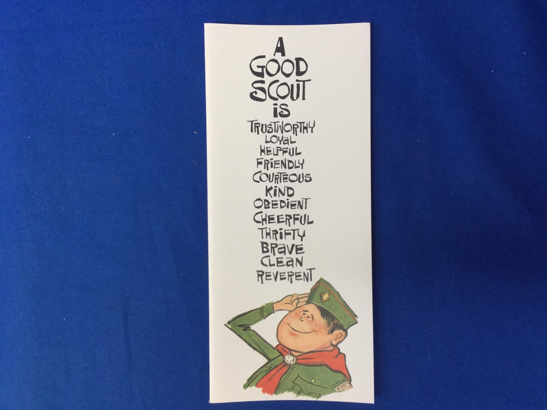 Boy Scout Birthday Card A Good Scout is scout Law With Envelope Cir1968 ...