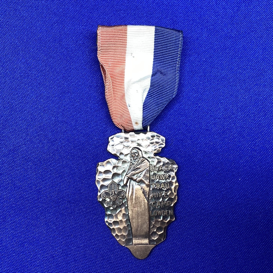 Boy Scout Black Hawk Trail Hike Camp Lowden Arrowhead Medal - Etsy