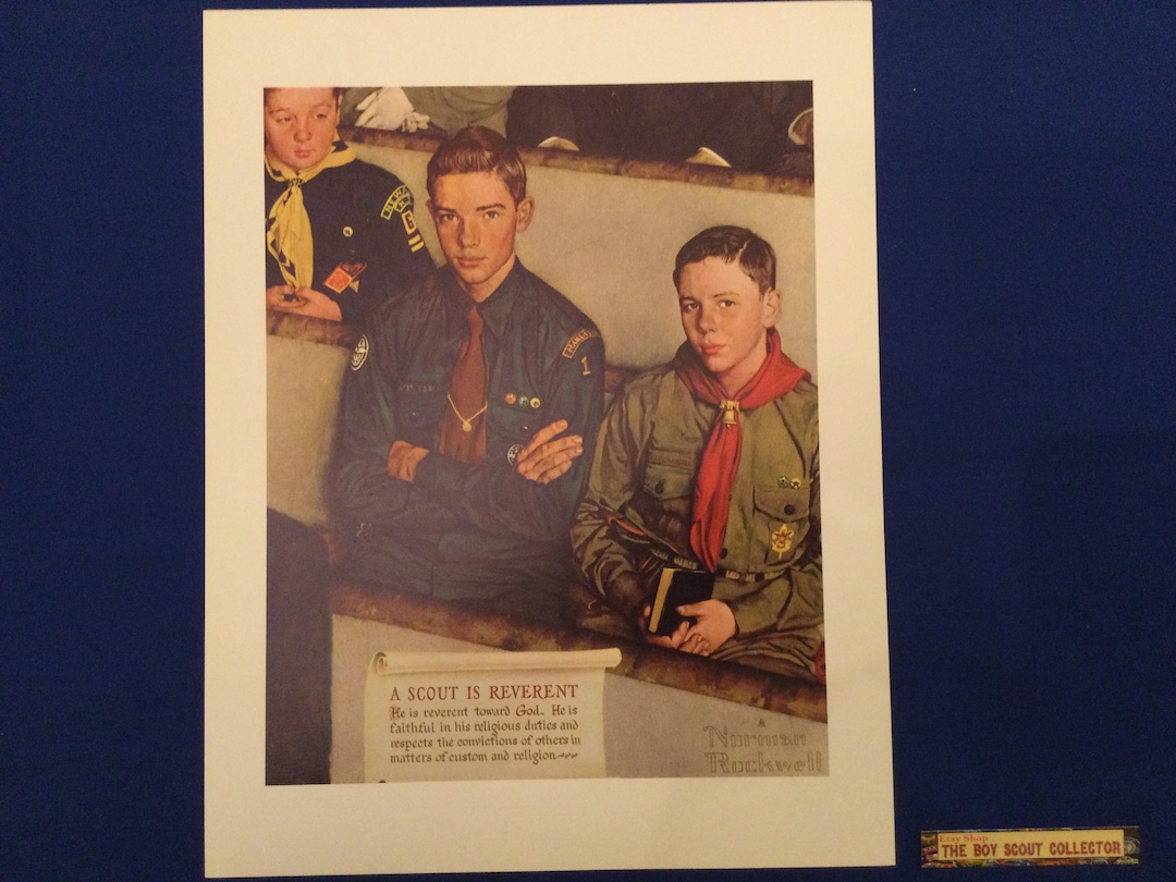 Norman Rockwell Boy Scout Print A Scout is Reverent - Etsy