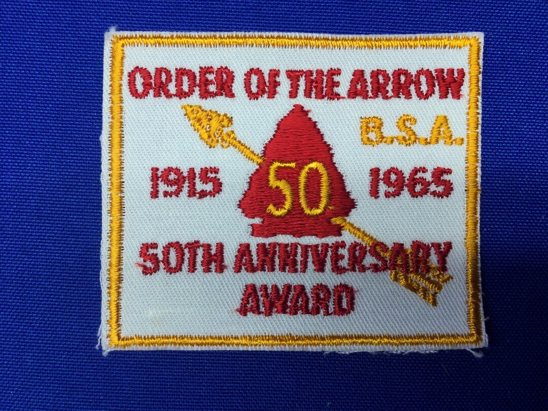 Boy Scout OA 1965 Order of the Arrow 50th Anniversary Award Sash Patch ...