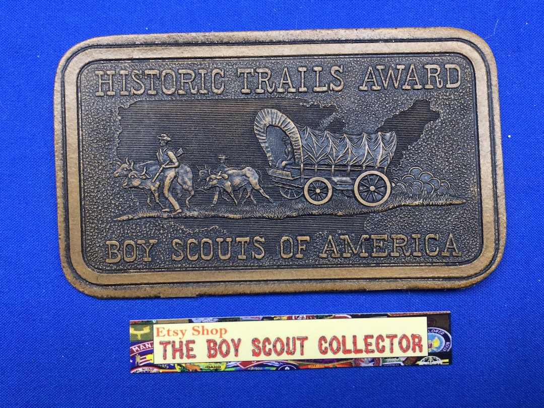 Boy Scout Leather Patch Historic Trails Award Boy Scouts of America - Etsy
