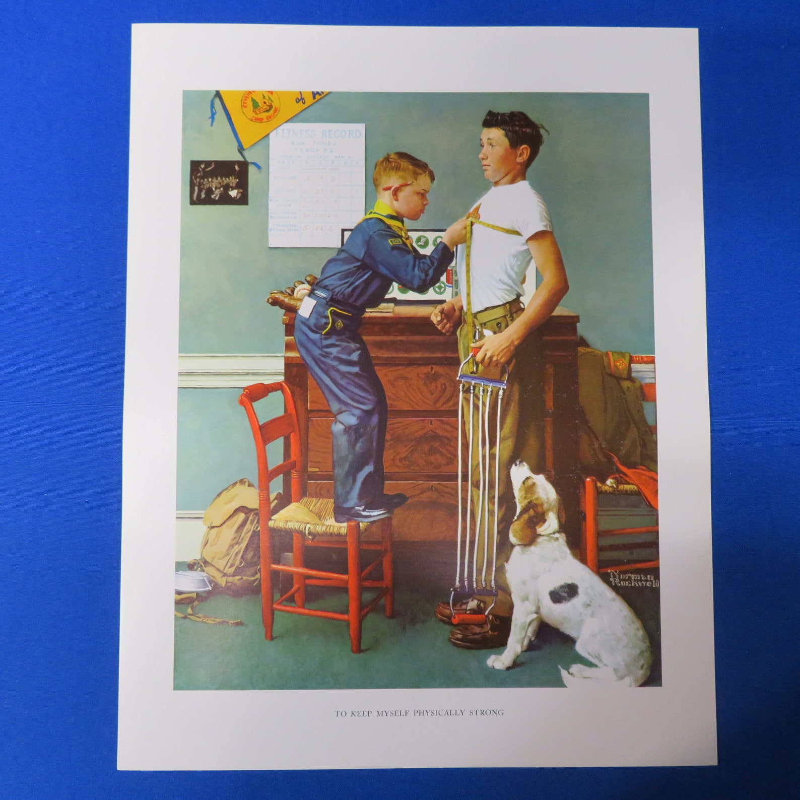 Norman Rockwell Boy Scout Print to Keep Myself Physically Strong 11"x14 ...