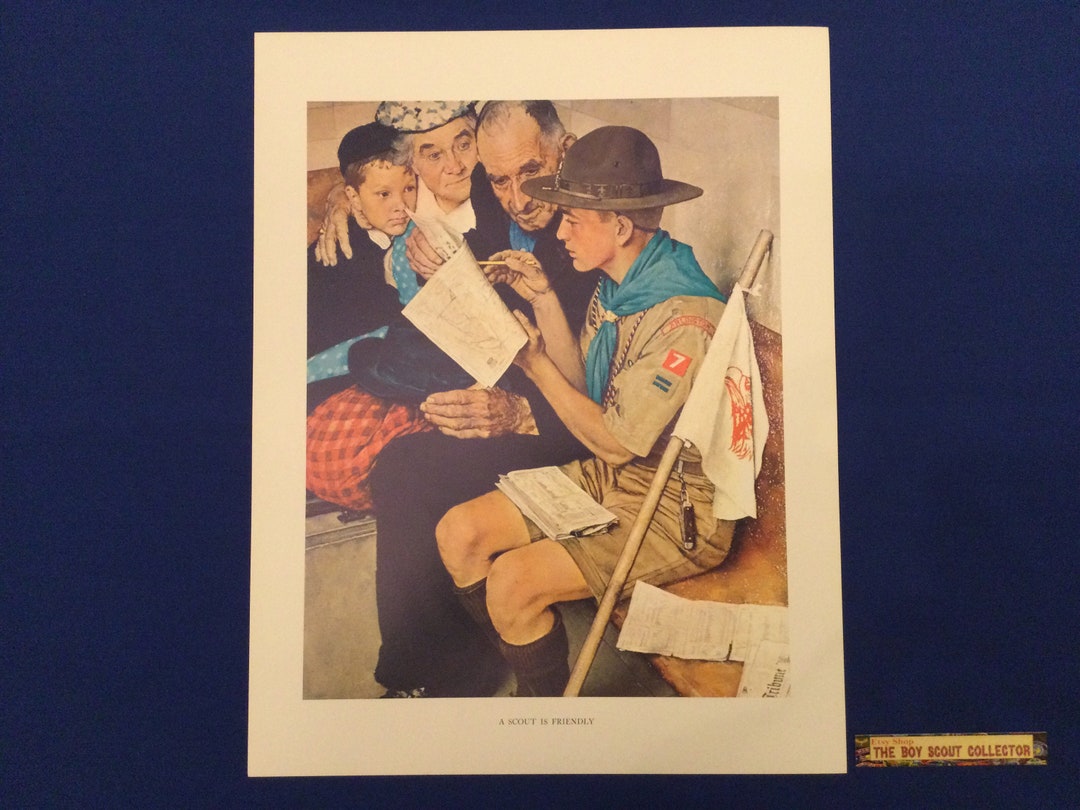 Norman Rockwell Boy Scout Print A Scout is Friendly 11"x14" - Etsy