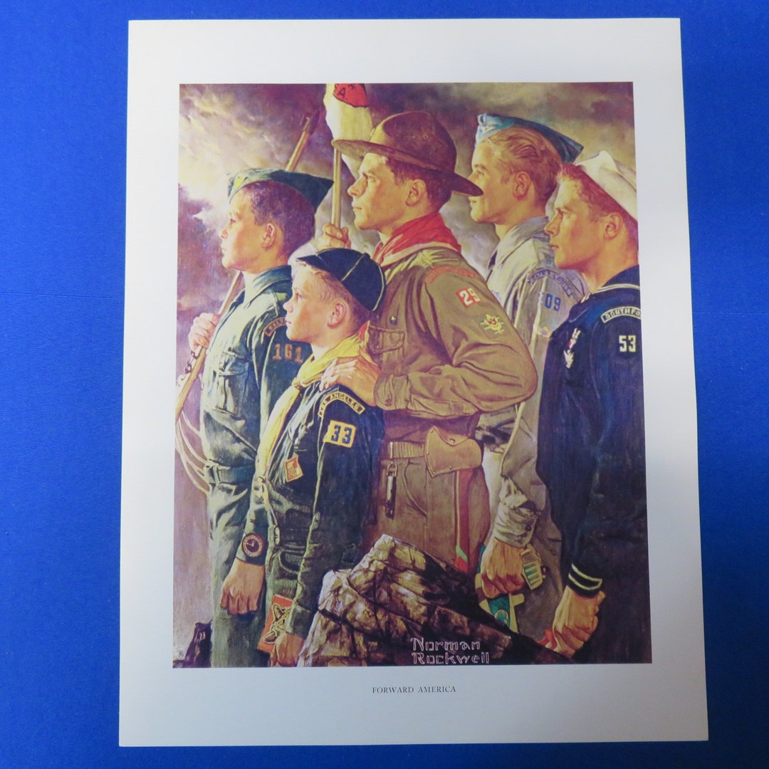Norman Rockwell Boy Scout Print Forward America 11"x14" - Etsy