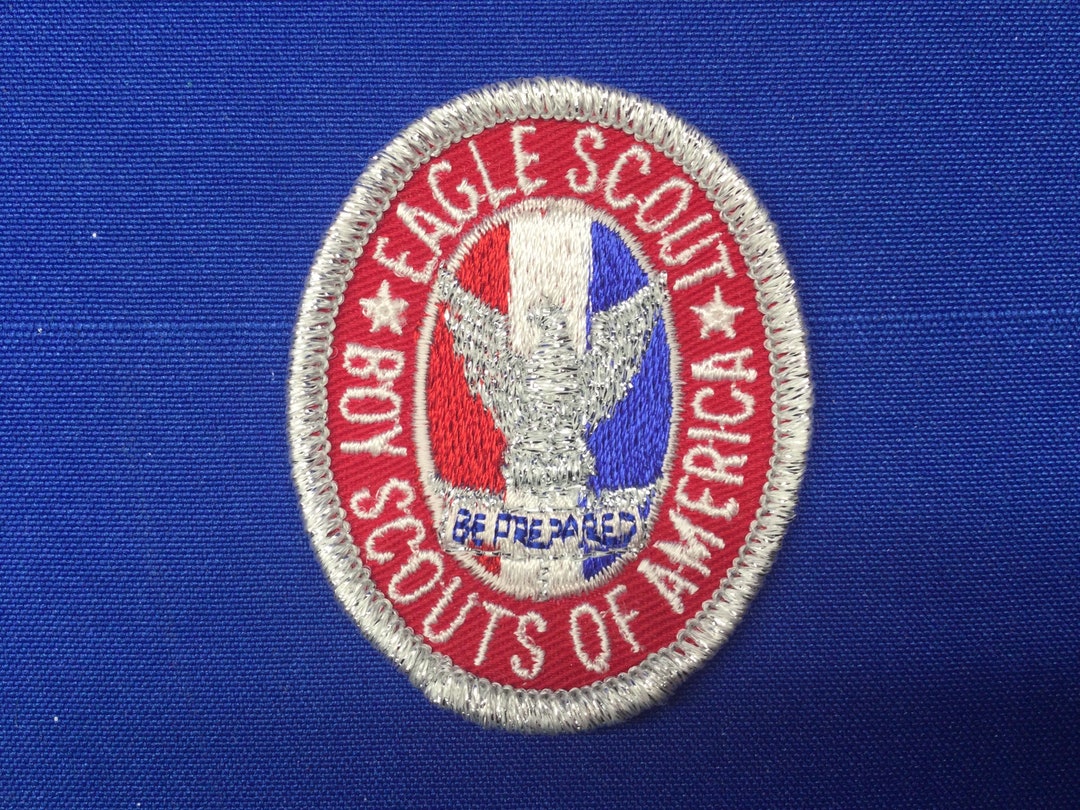 Boy Scout Eagle Scout Patch Type 7 Only Used in 1985 Sylver Mylar Eagle ...