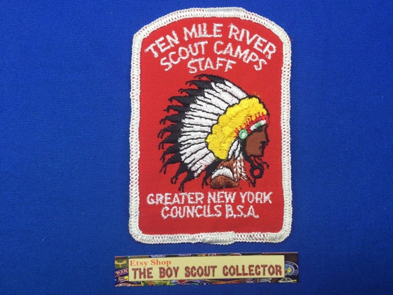 Vintage Boy Scout Camp STAFF Patch: Ten Mile River, G… - Gem
