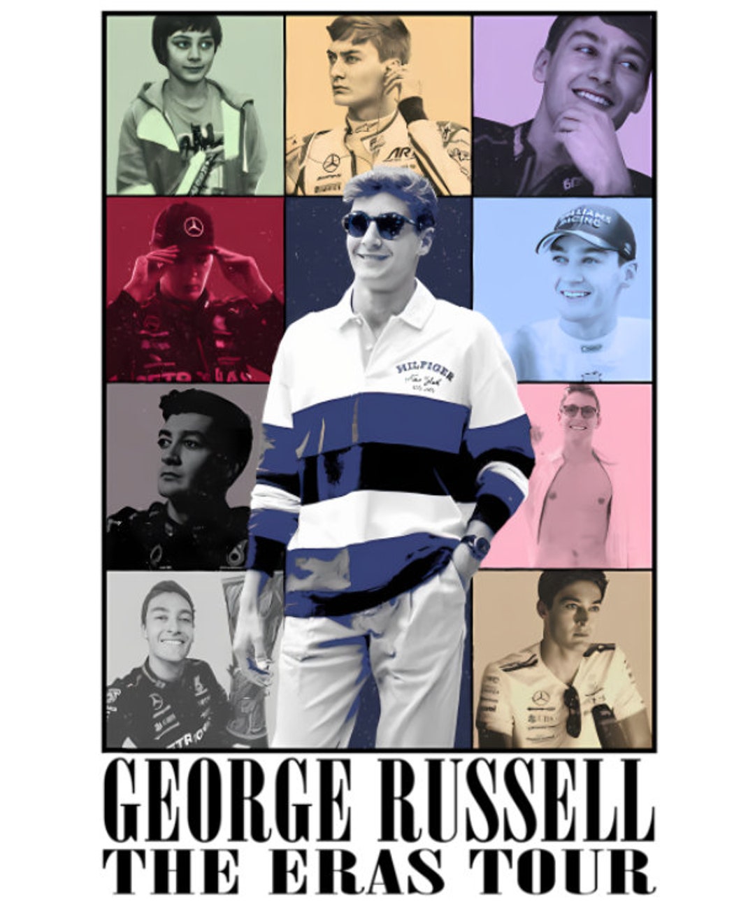 George Russell PNG Merch George Russell Eras Tour Png Print George ...