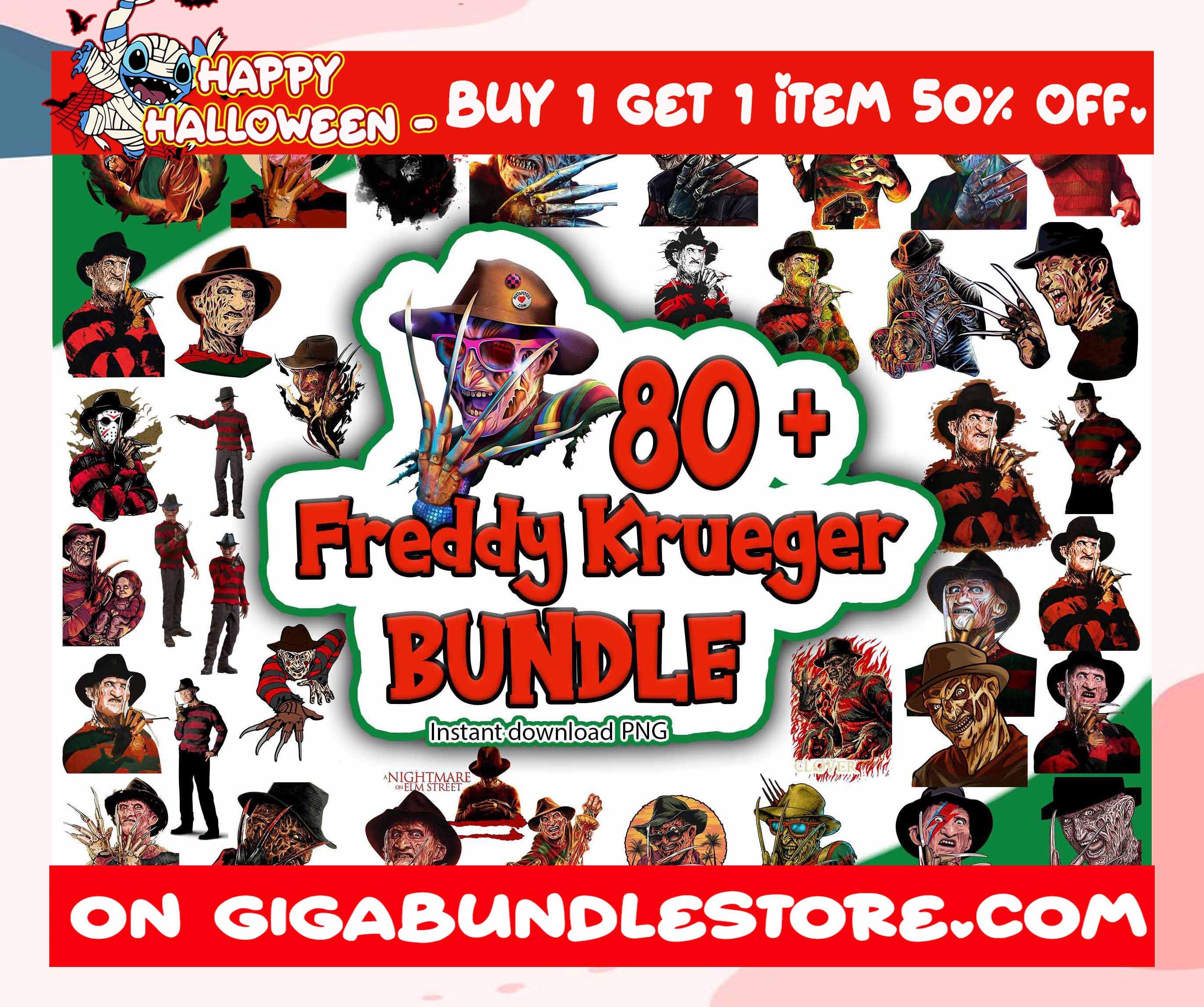 Freddy Krueger Design Bundle, Horror Png Clipart Bundle, Halloween Png ...