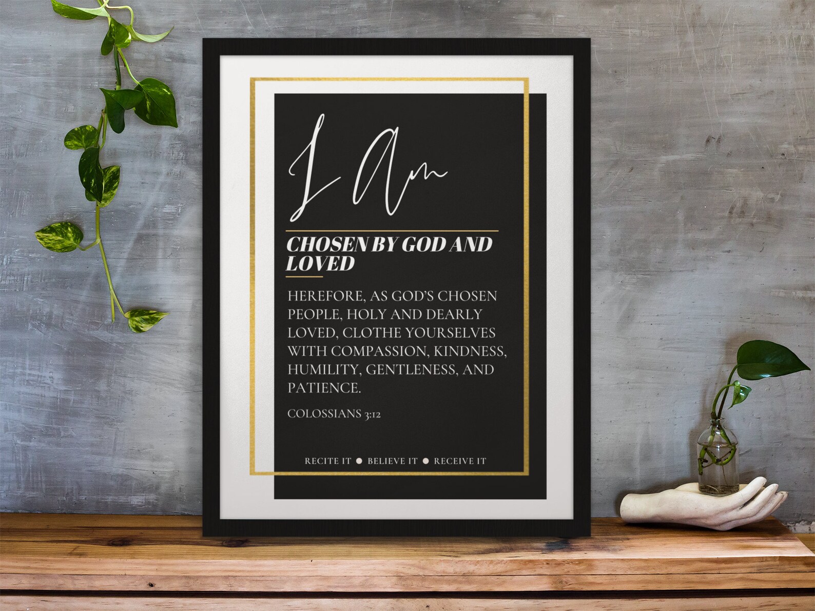 I Am Chosen & Loved by God Godly Affirmations - Etsy UK