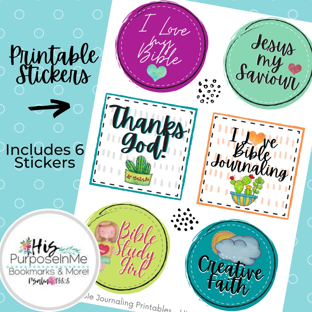 Printable Stickers - Bible Journaling - Printable - Bible Study - God ...