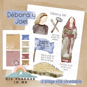 Debora Y Jael - Bible Journaling - Printable - Bible Study - God ...