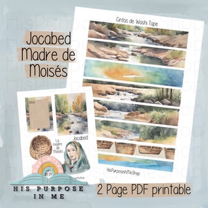 Jocabed Madre De Moisés - Bible Journaling - Printable - Bible Study ...