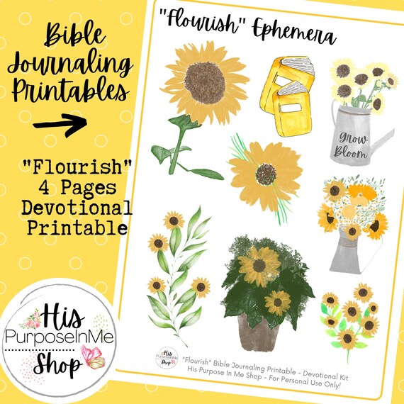 NEW FLOURISH Printable Devotional Bible Journaling - Etsy