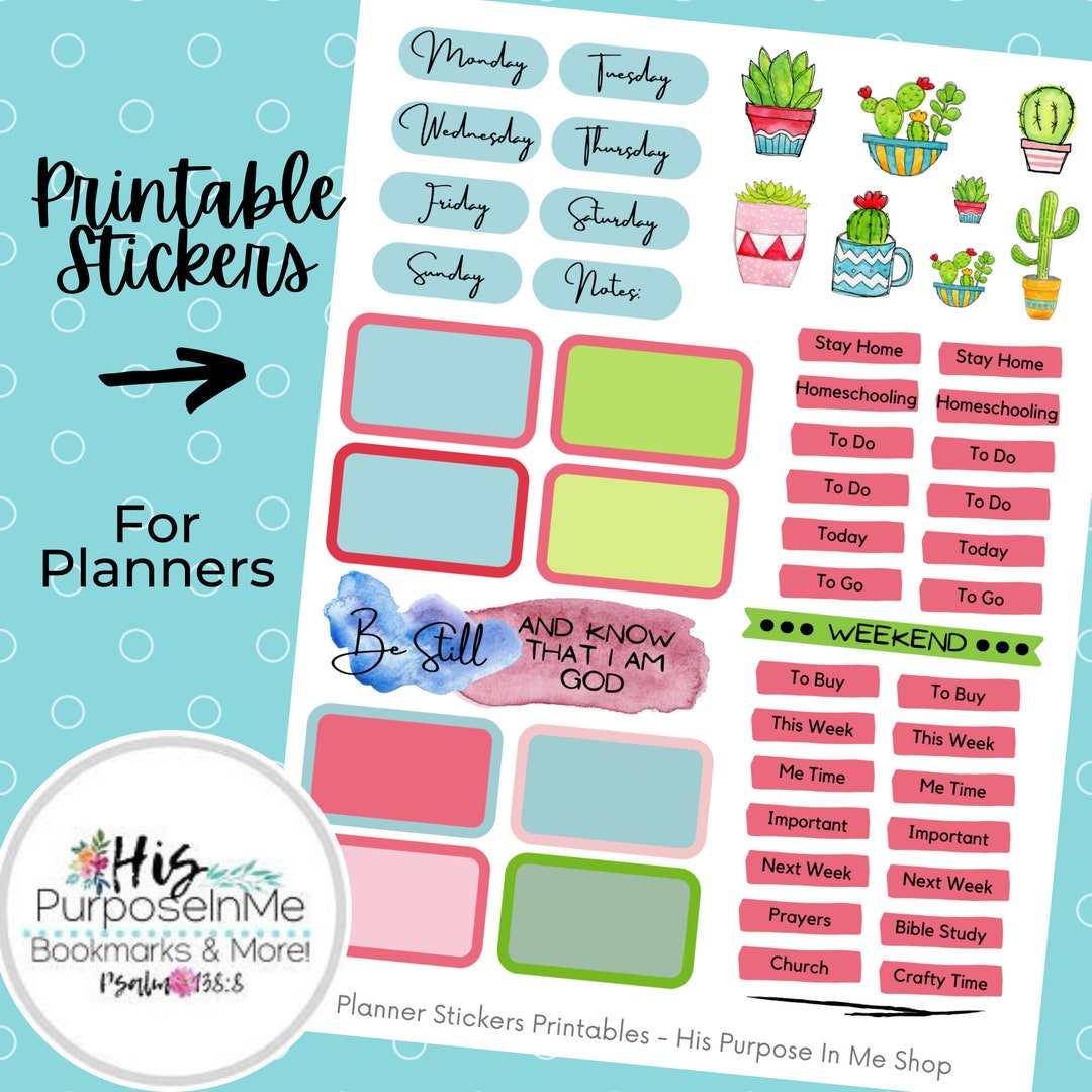 Printable Stickers - Planners - Planning - Happy Planner - PDF Format ...
