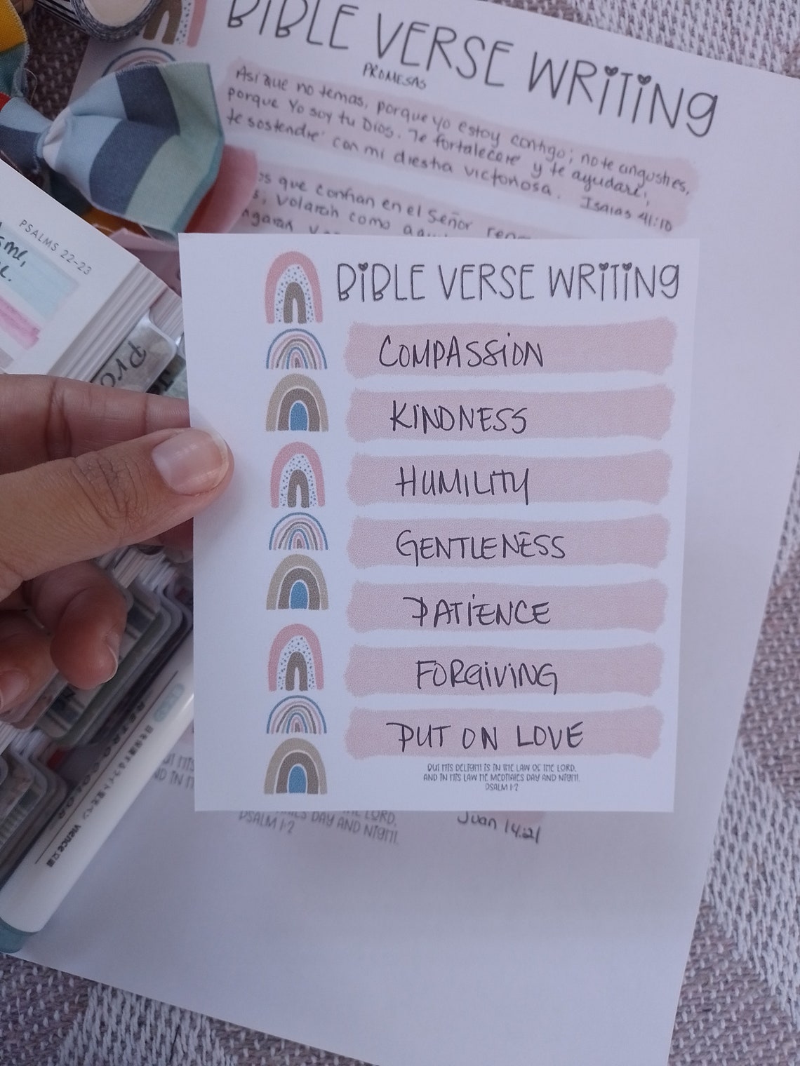 Bible Verse Writing Printable Set Bible Journaling Traceable Printable ...