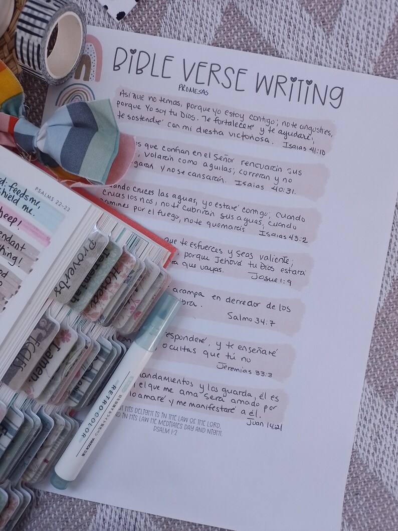 Bible Verse Writing Printable Set Bible Journaling Traceable Printable ...