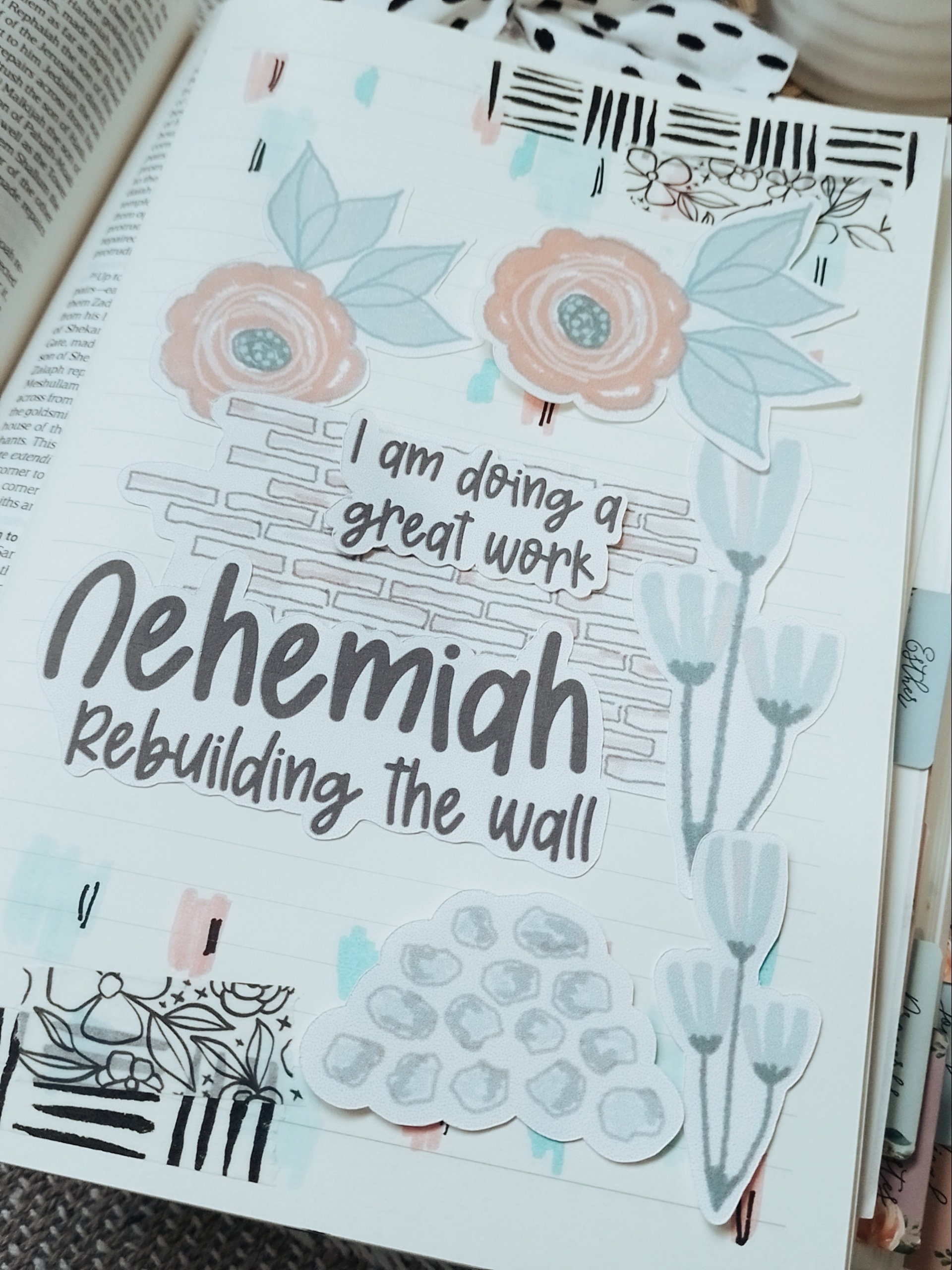 Nehemiah Bible Printable - Bible Journaling - Traceable Printable ...