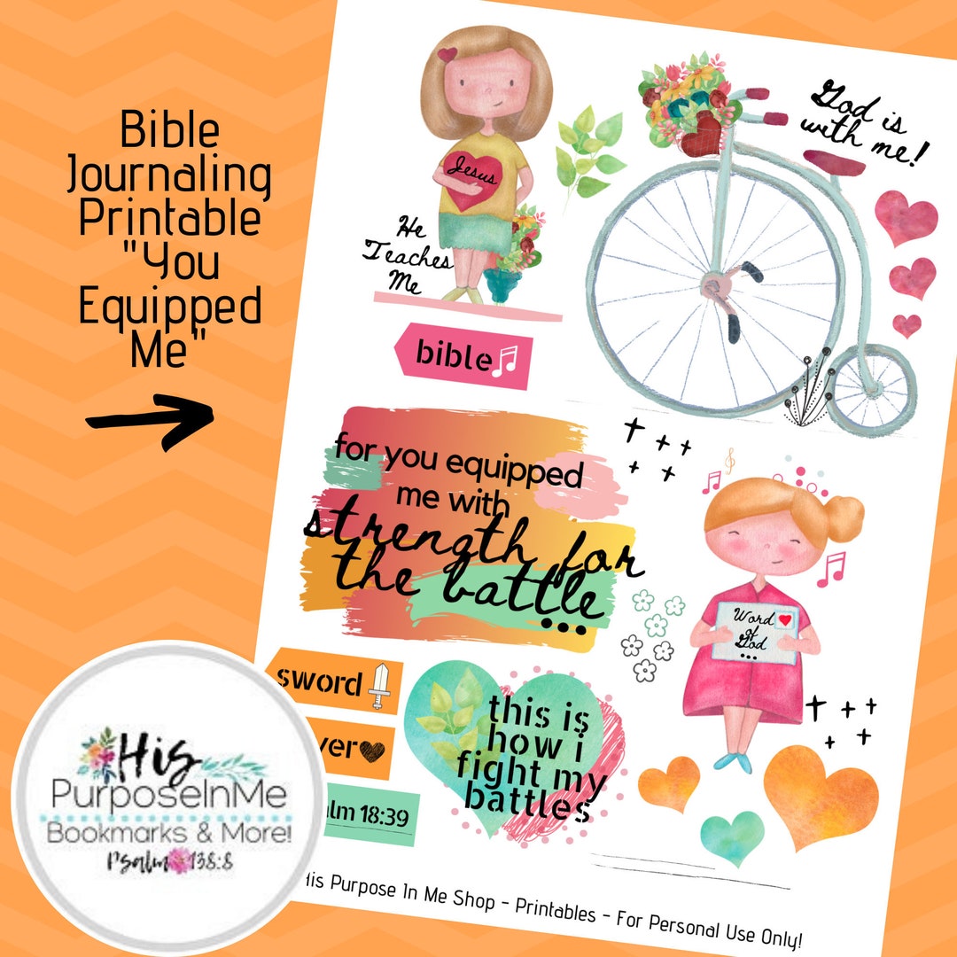 You Equipped Me - Bible Journaling - Printable - Bible Study - God ...