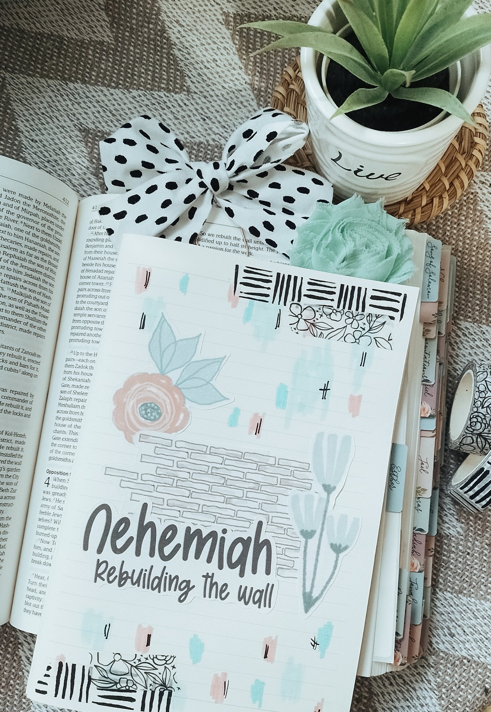 Nehemiah Bible Printable - Bible Journaling - Traceable Printable ...