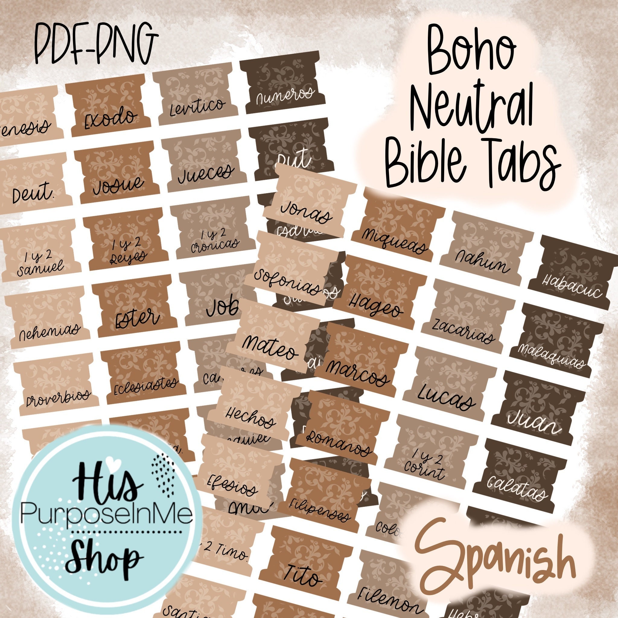 Tabs Para Biblia - Bible Printables Tabs - Biblia Español - Cricut File ...