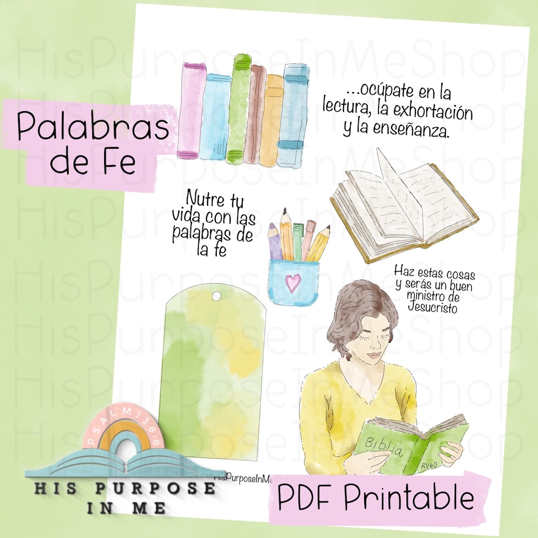 Palabras De Fe - Bible Journaling - Printable - Bible Study - God ...