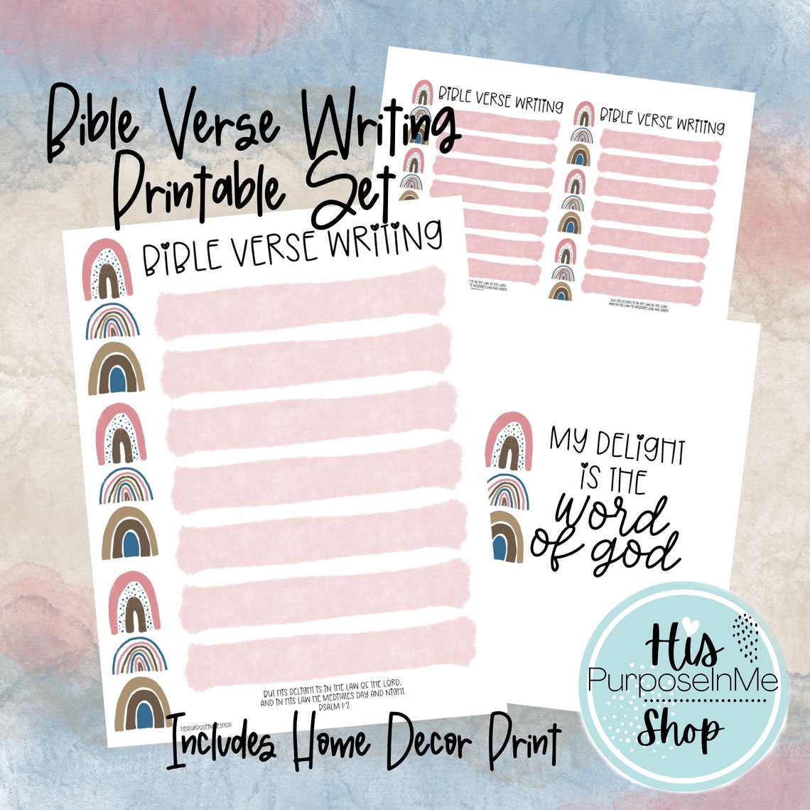 Bible Verse Writing Printable Set Bible Journaling - Etsy