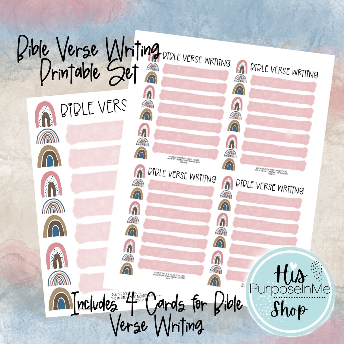 Bible Verse Writing Printable Set Bible Journaling Traceable Printable ...