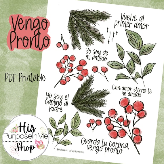 Vengo Pronto Bible Journaling Printable Bible Study | Etsy
