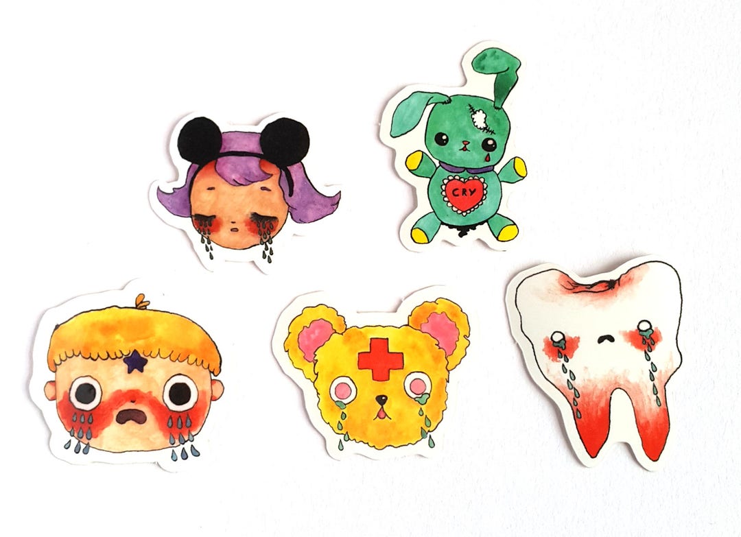 Kawaii Tears - Cry Baby - Sticker Pack - Etsy
