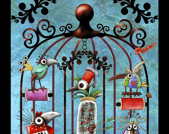 Steampunk Stitchery - 24in Panel (29392 B) for QT Fabrics - Etsy