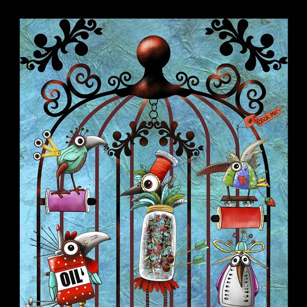 Steampunk Stitchery Fabric - Etsy