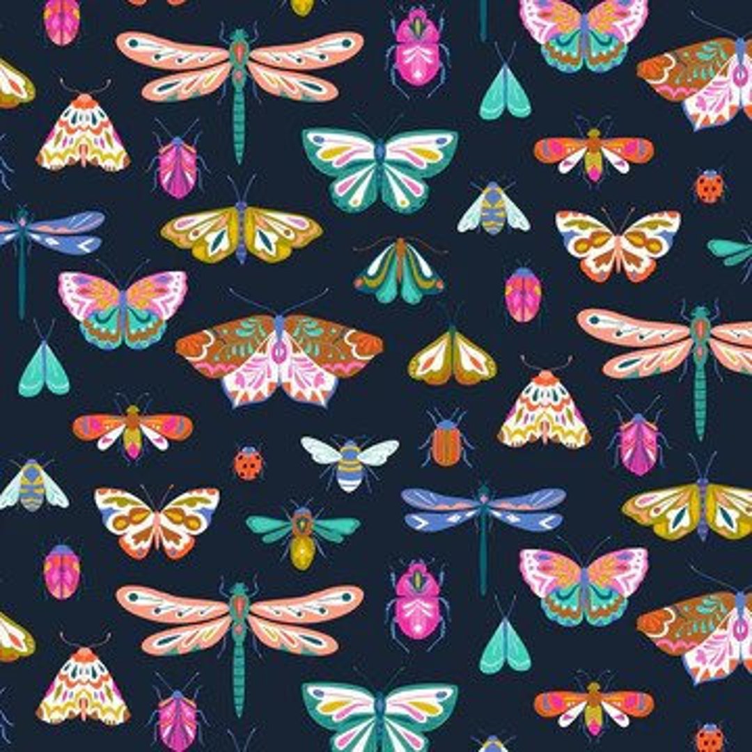 Flutter by - Insects (FLUT 2080) for Dashwood Studios HALF YARD - Etsy