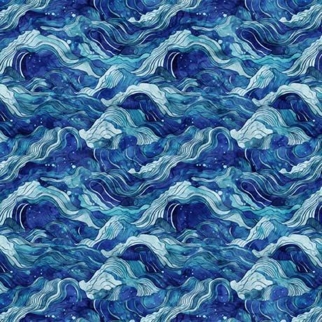 Atlantis - Ocean Waves (30695 W) in Ocean for QT Fabrics HALF YARD - Etsy
