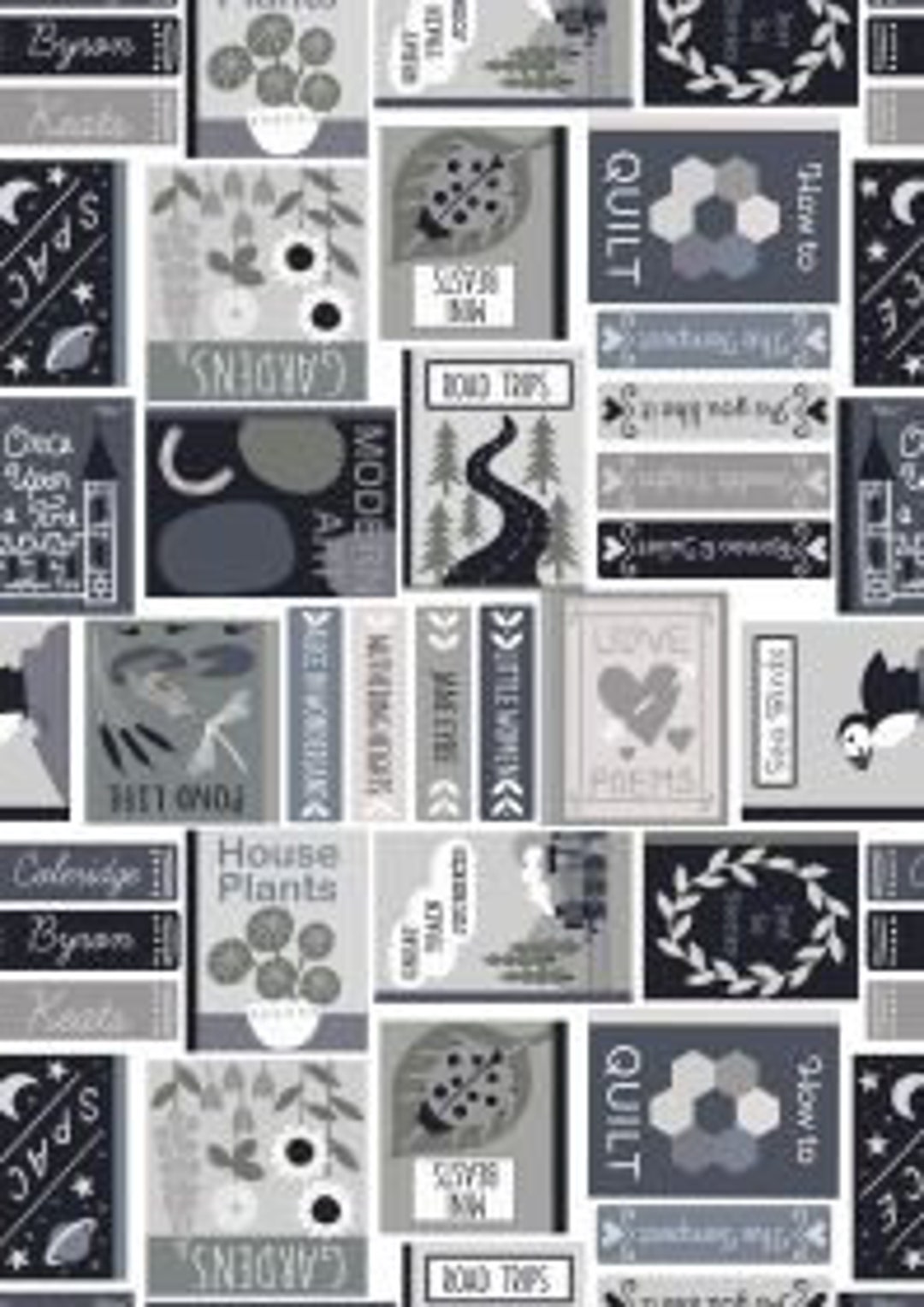 Bookworm -book Covers (A548.1) in Grey and Black for Lewis and Irene ...