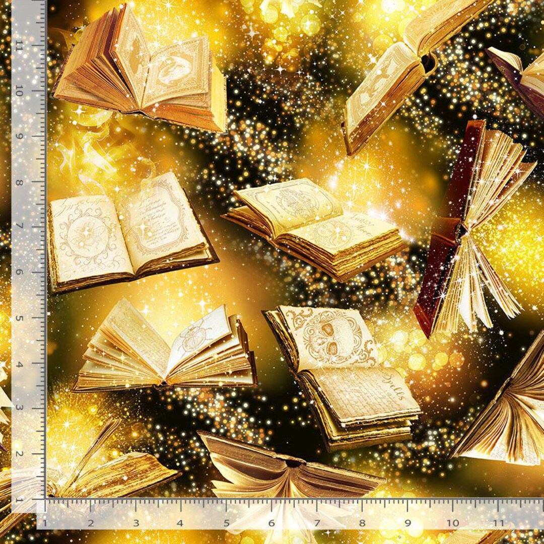 Library - Mad Scientist - Magic Spell Books Flying (CD2531) in Gold for ...