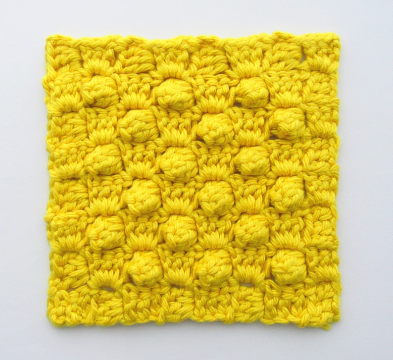 C2C Crochet Popcorn Stitch Square Pattern With 3 DC Border (digital PDF ...