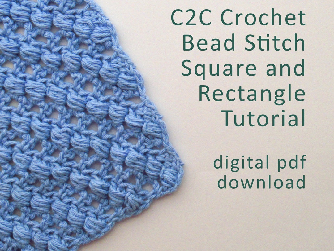 C2C Corner to Corner Bead Stitch Square and Rectangle Tutorial, Digital ...