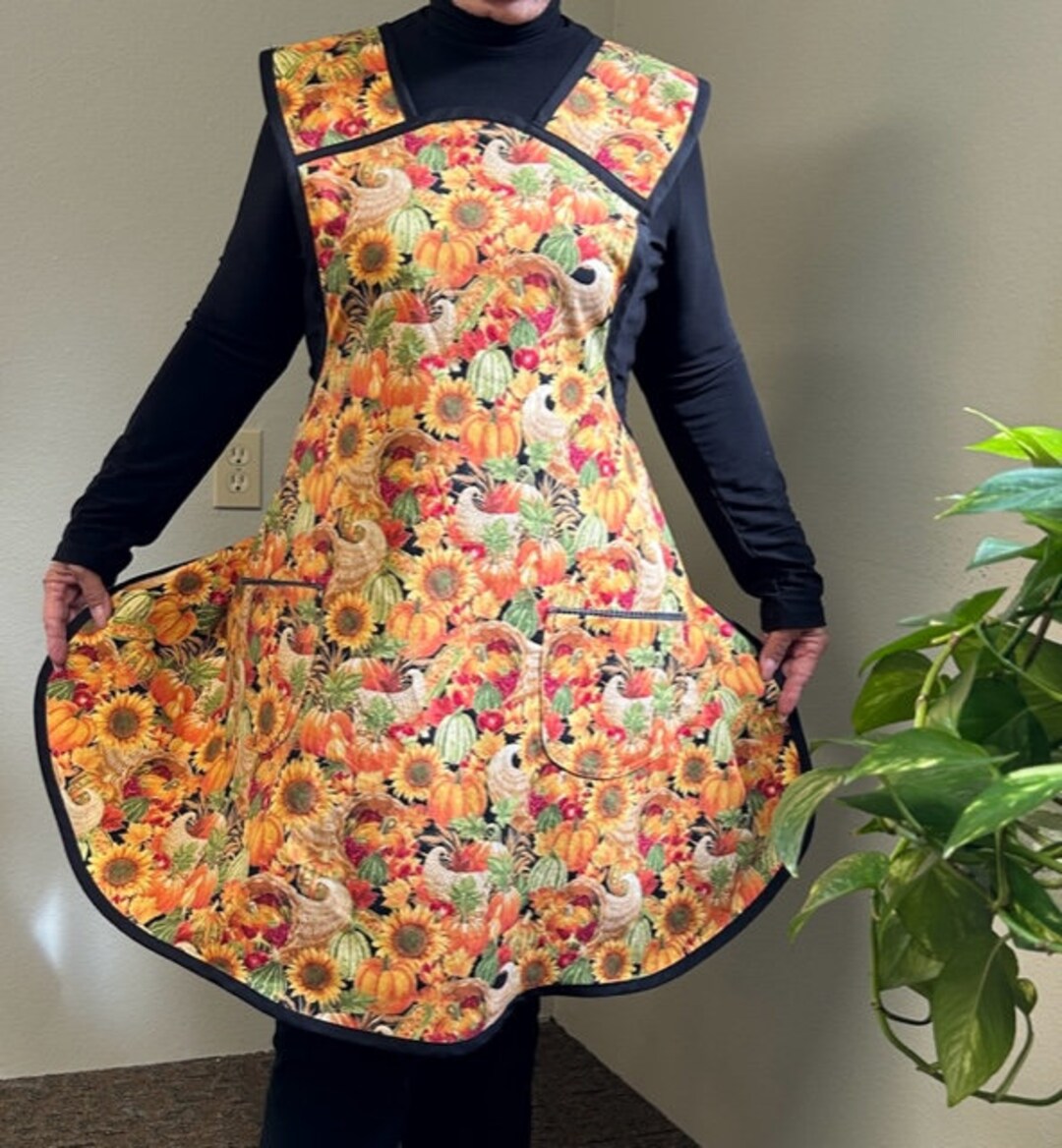 Plus Apron for Woman, Thanksgiving Apron With Pockets, Large Size ...