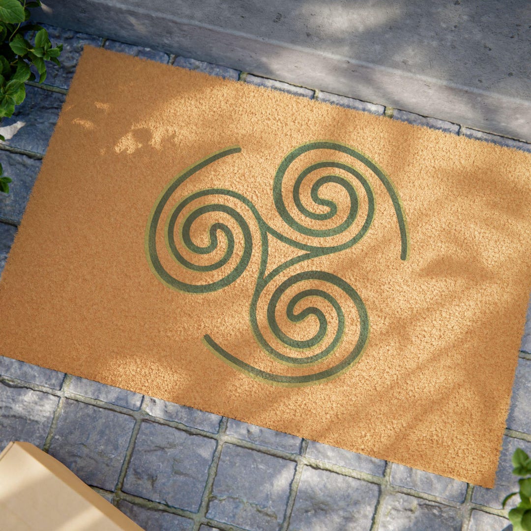 Green Celtic Triskelion Outdoor Welcome Doormat - Etsy