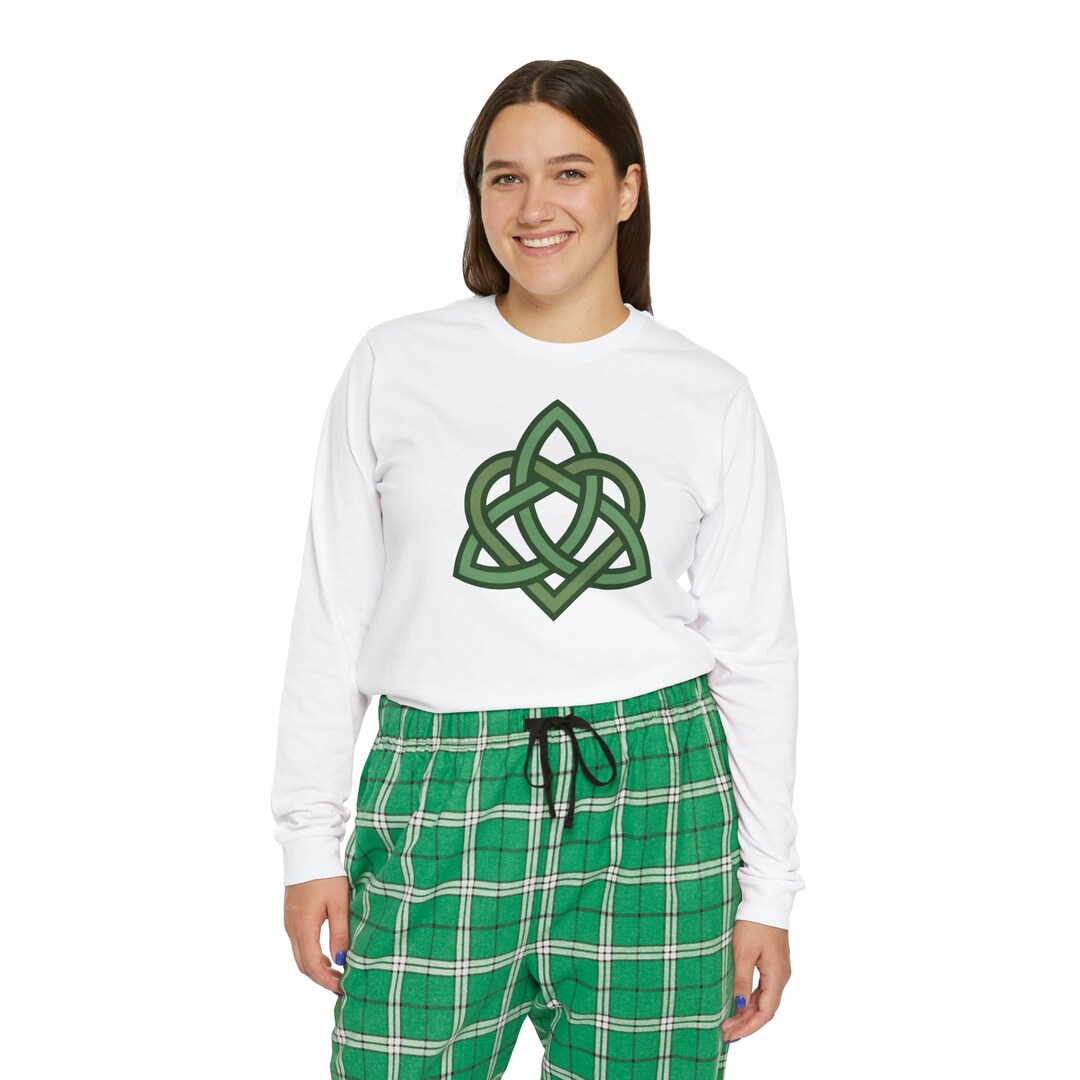 Celtic Trinity Knot With Heart Women's Long Sleeve Pajama Set - Etsy