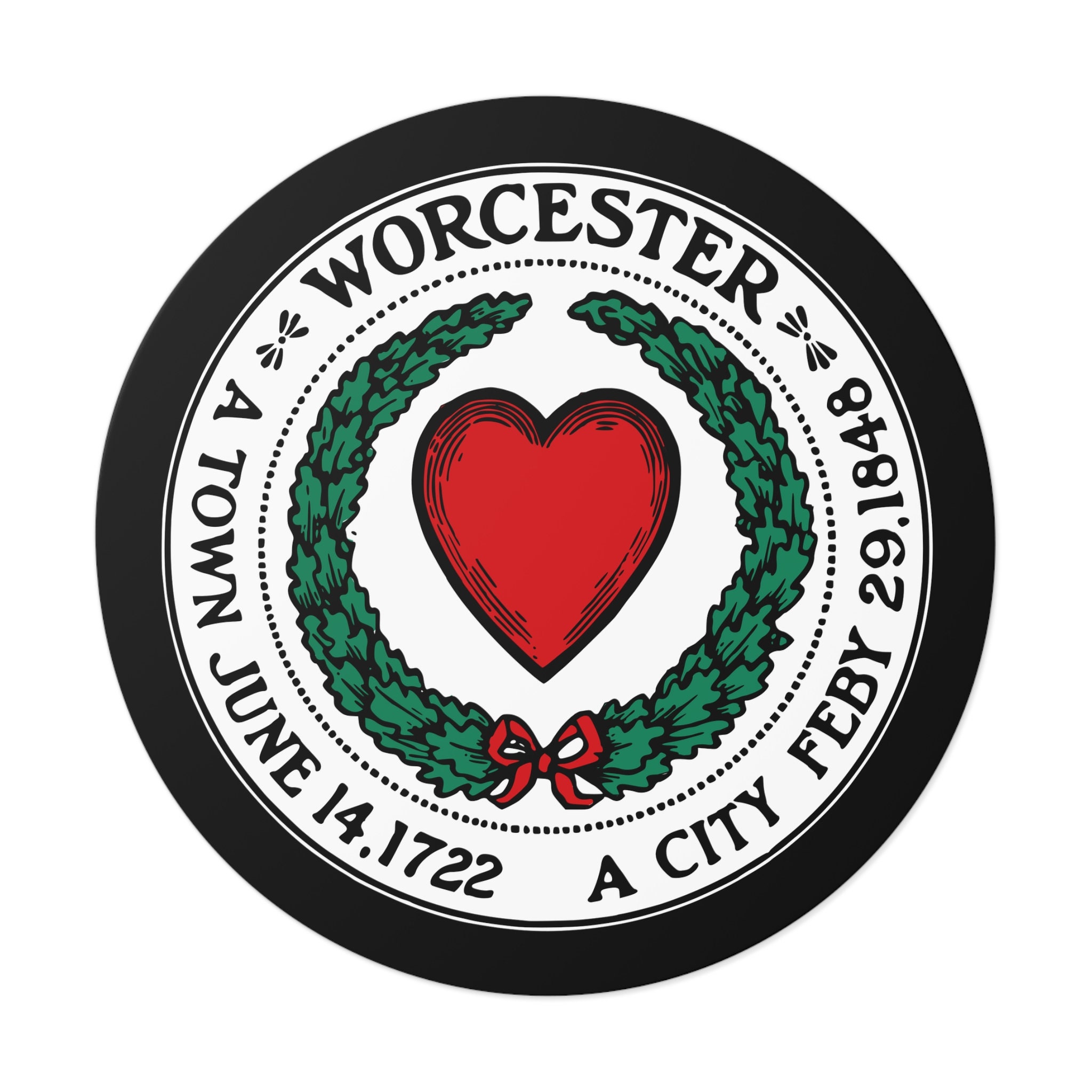 Worcester City Seal Vinyl Sticker Emblem of Pride and - Etsy