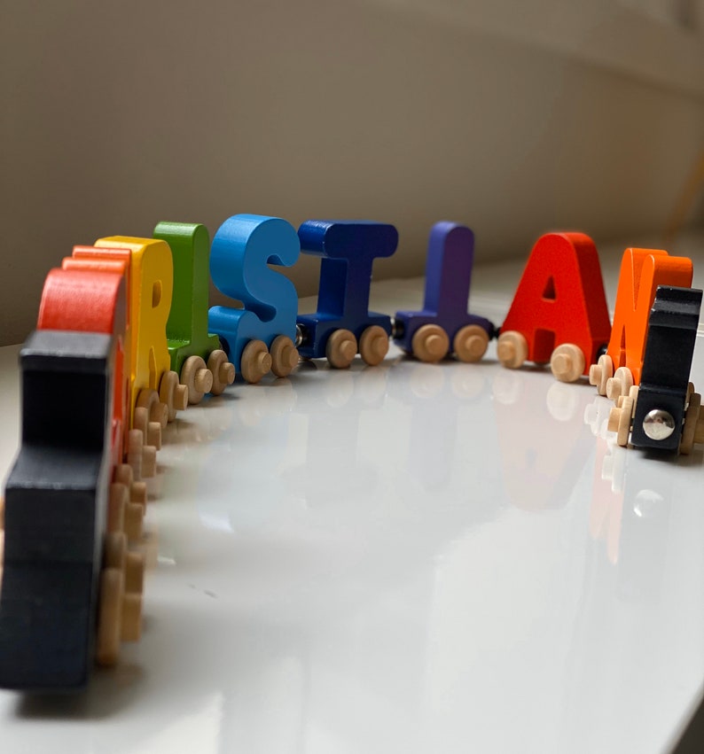 Build Your Own Train With Bright Colorful Letters. - Etsy