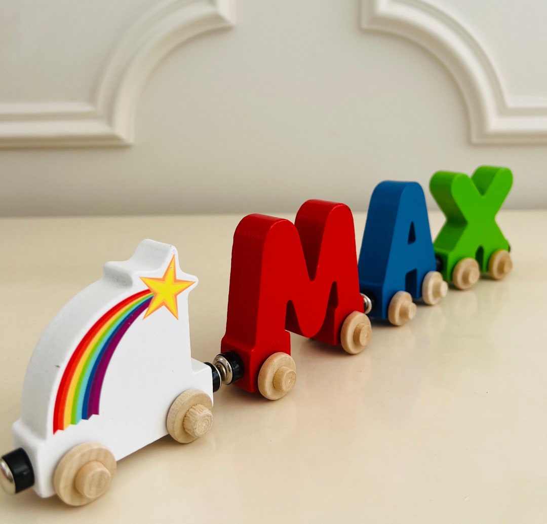 Build Your Own Train With a Rainbow Shooting Star. Personalized Wooden ...